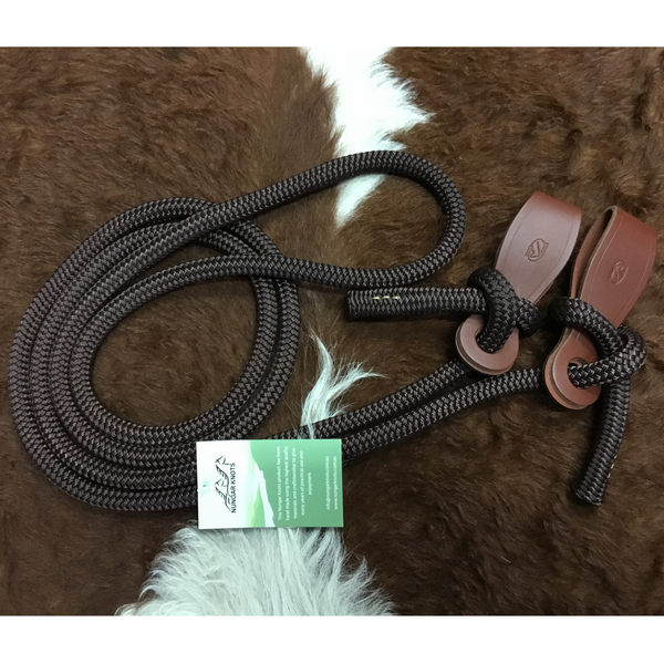 Nungar Knots Reins 12mm Continuous with Slobber Straps, 3m - Gone RIDING