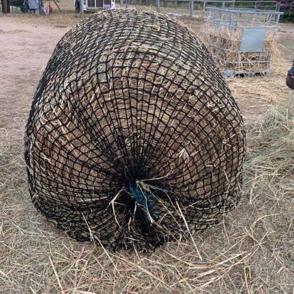 Deluxe Knotless Round Bale Hay Net by Aussie Grazers - 6mm holes. Bale ...